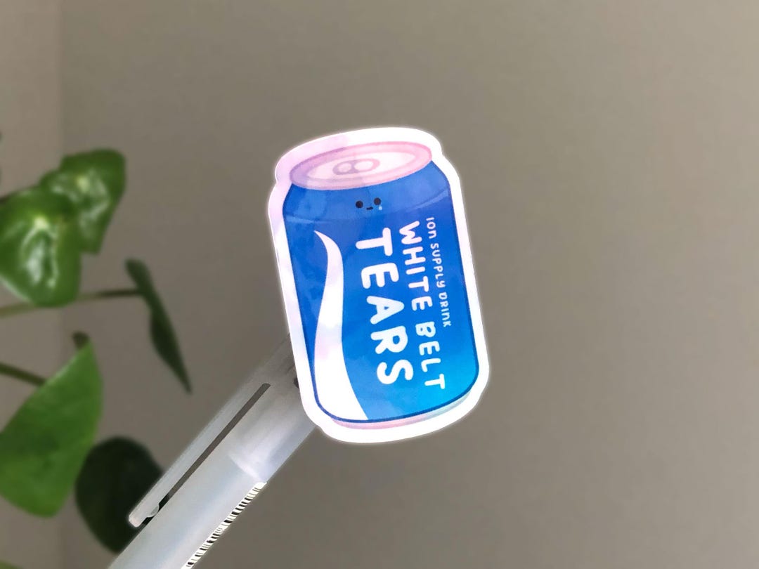 Jiu-jitsu Holographic Stickers - Pocari Sweat White Belt Tears 1.25 X 2 ...