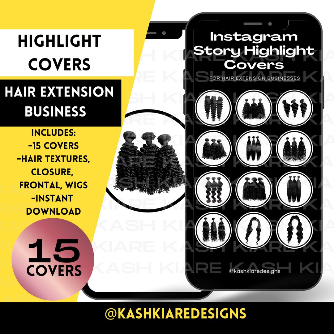 Hair Business Instagram Highlight Covers (digital Download) - Etsy