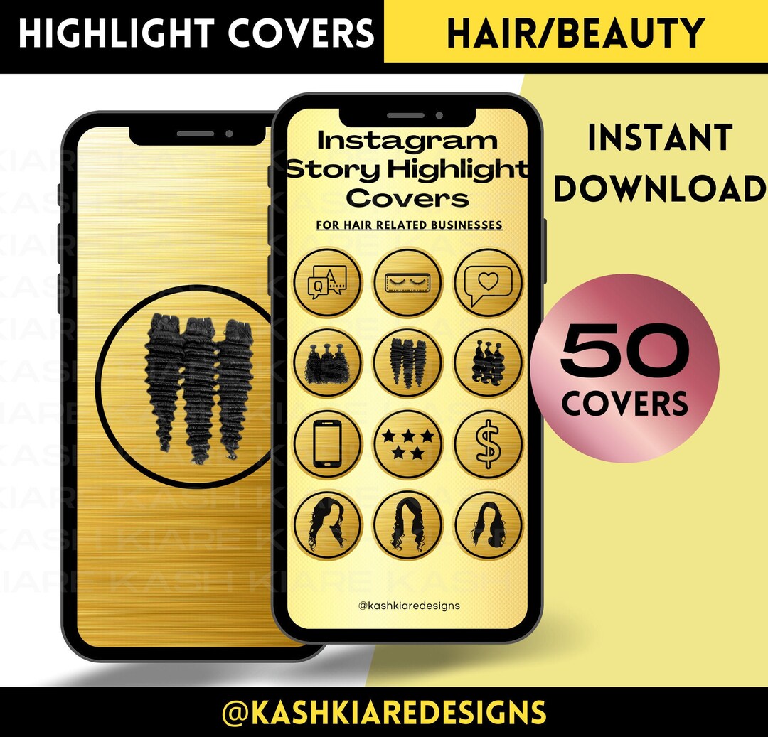 Beauty Instagram Highlight Covers: Hair, Lash, Makeup (50 Covers ...
