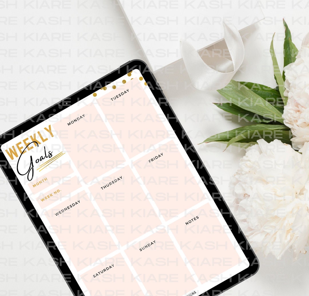 Editable Goal Planner: Weekly & Monthly Habit Tracker (digital Download ...