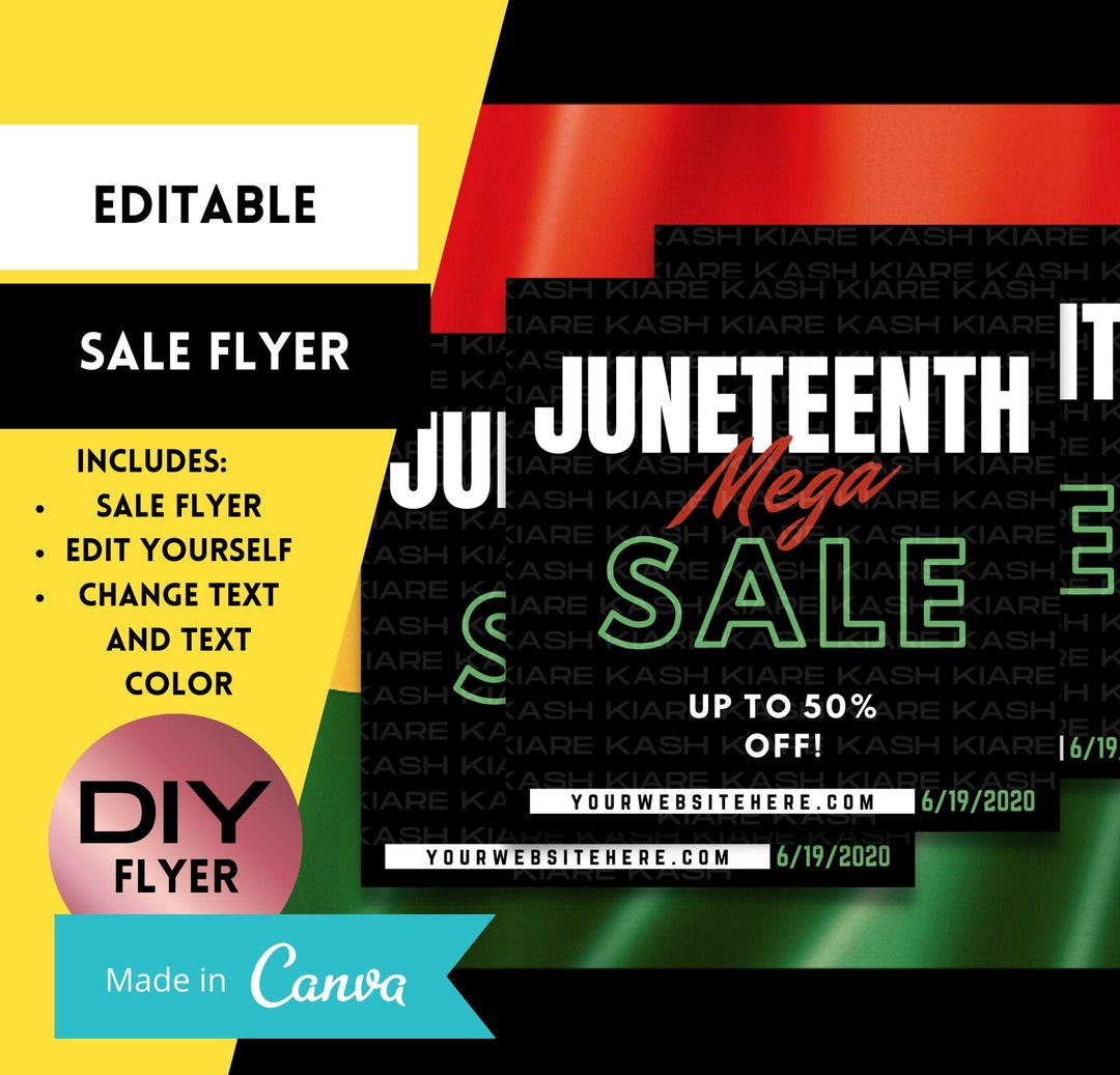 JUNETEENTH Flyer| Social Media Flyer| Editable Flyer| Instant Download ...
