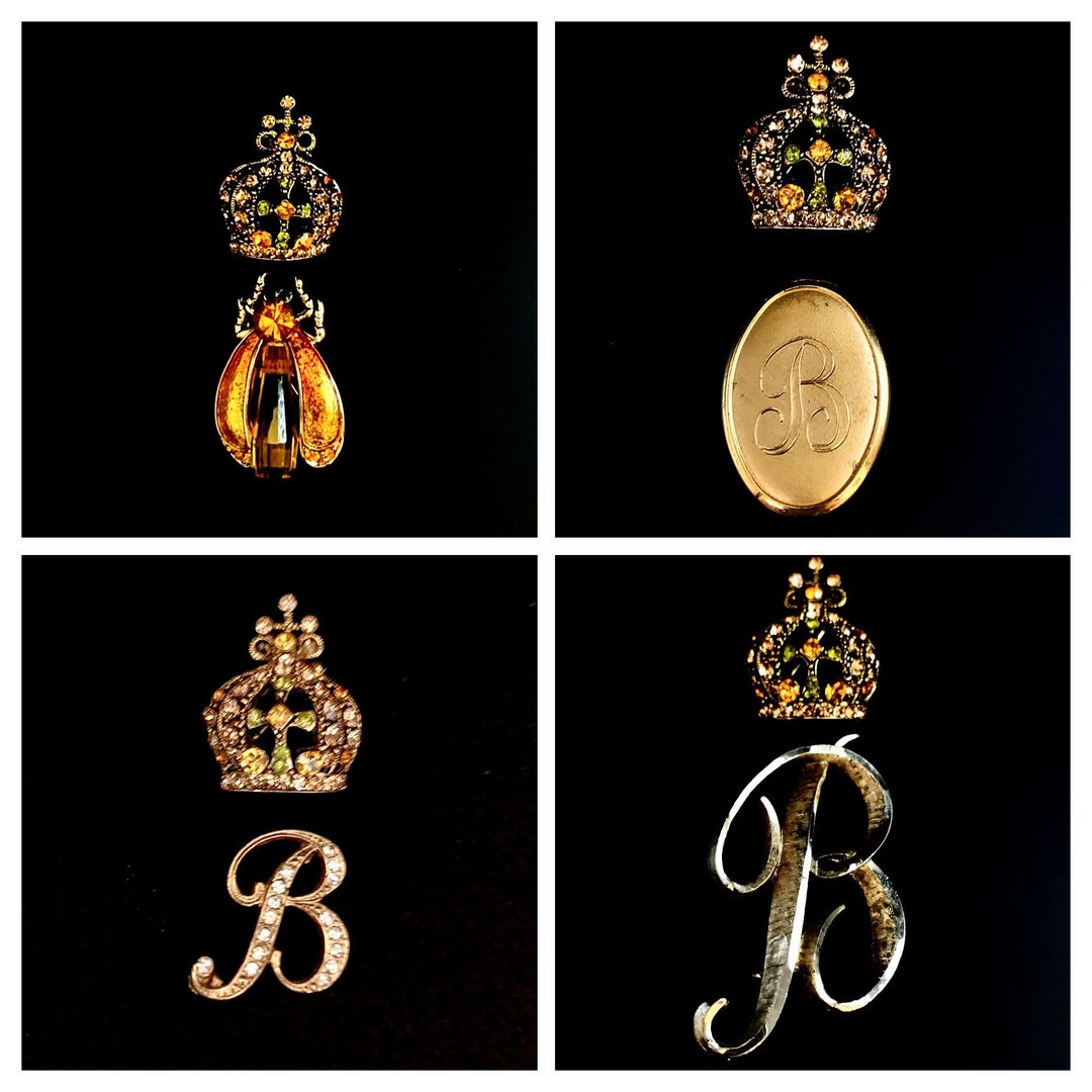 Vintage queen Bee Scatter Pin Sets Choose Crown - Etsy