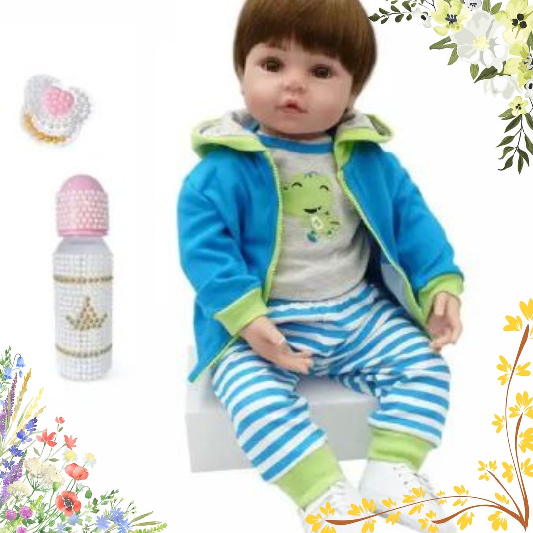 Cuddly Full Set 45cm Reborn Boy Cute Lifelike Soft and Full Body ...