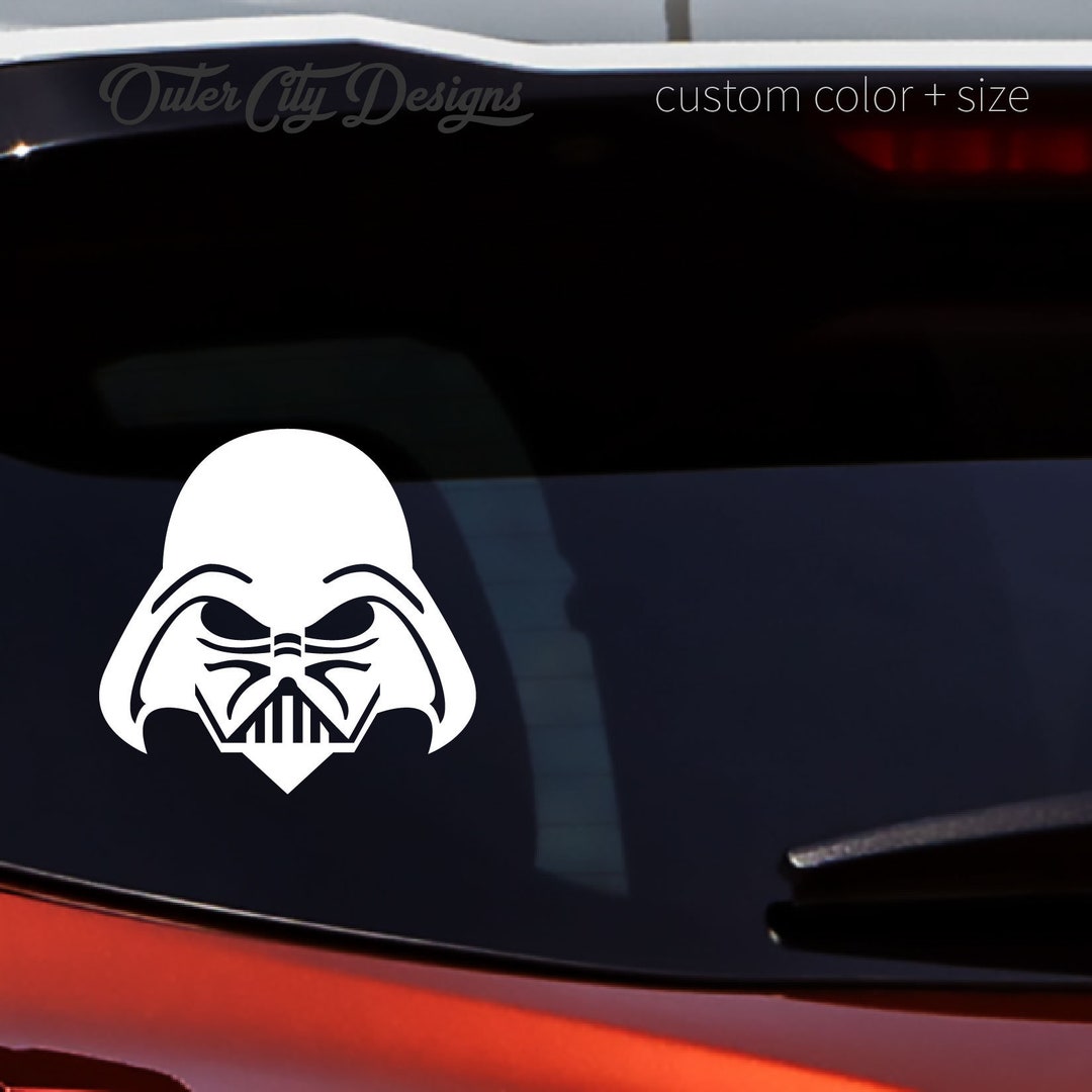 Darth Vader Helmet Decal: Custom Vinyl Star Wars Car Sticker - Etsy