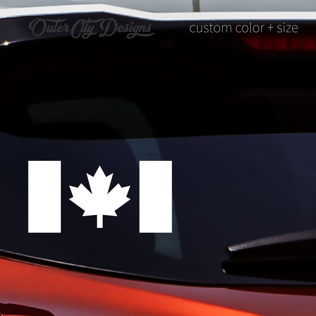 Canada Flag Decal: Custom Cut Vinyl Sticker for Car, Truck, Laptop - Etsy