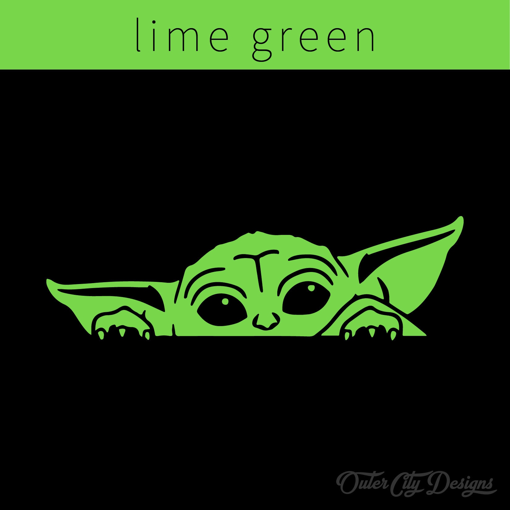 Grogu Peeking Decal the Child Custom Vinyl Star Wars - Etsy Canada