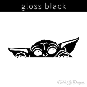 Grogu Peeking Decal the Child Custom Vinyl Star Wars Mandalorian Grogu ...