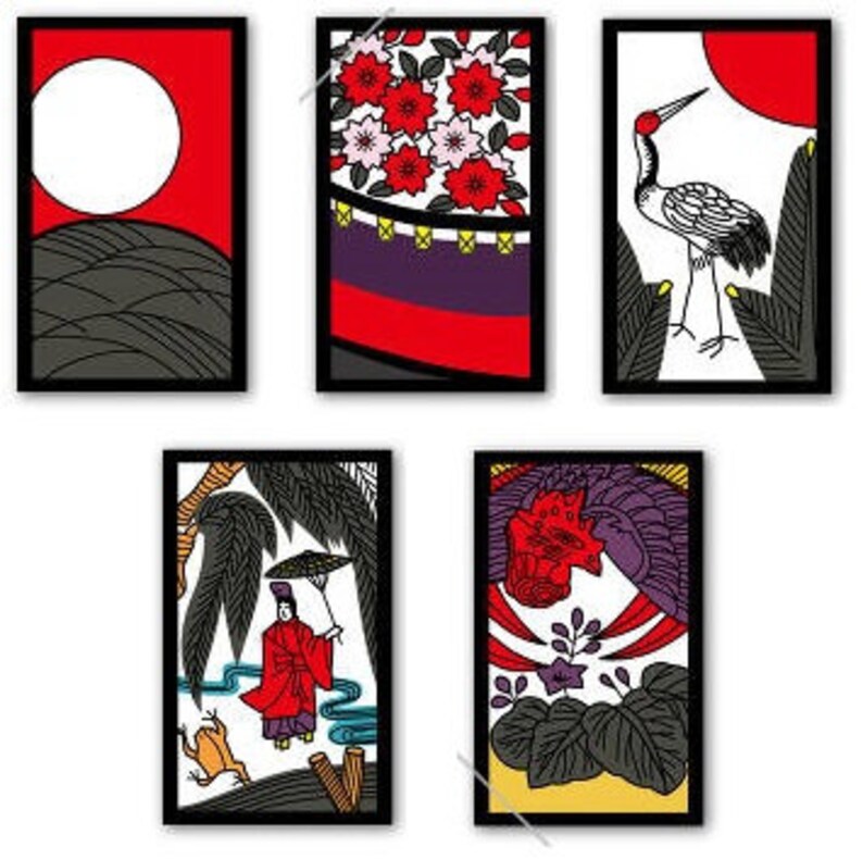 Hanafuda Cards Cross Stitch PDF - Etsy