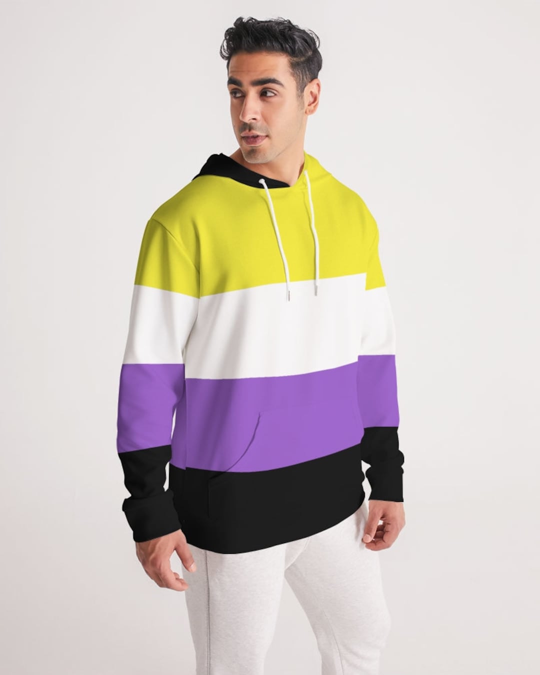Non Binary Pride Flag Hoodie | Nonbinary Hoodie | Non Binary Flag ...