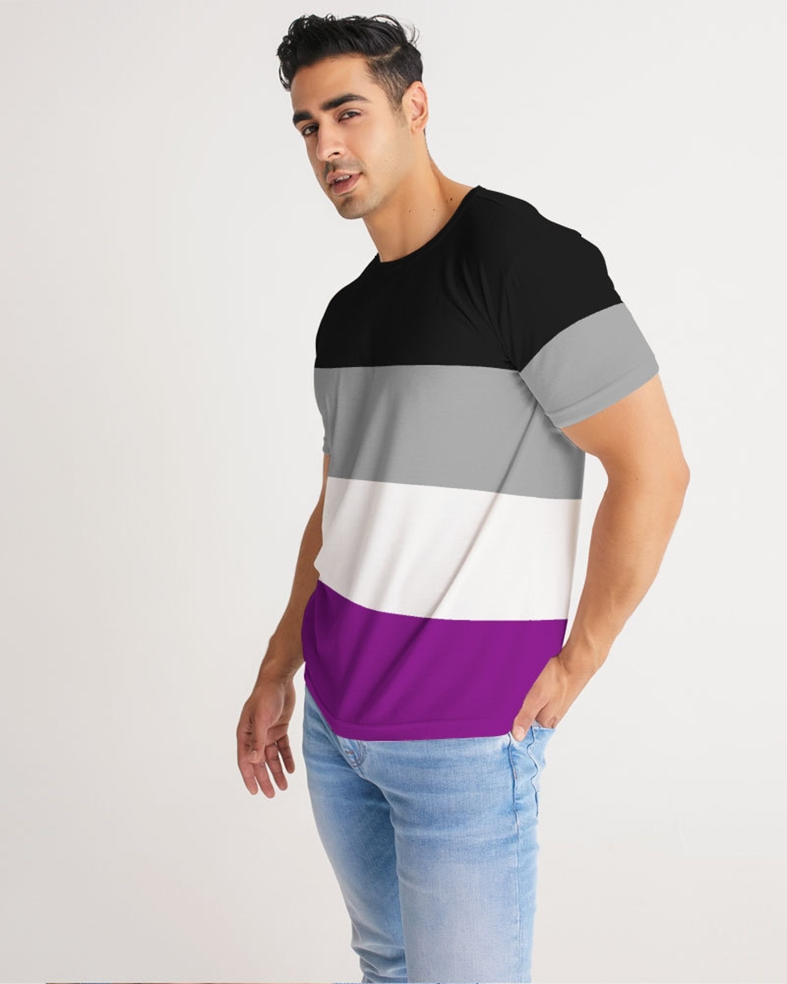Asexual Flag T Shirt | Asexual Pride T Shirt | LGBTQ+ T Shirt - Etsy