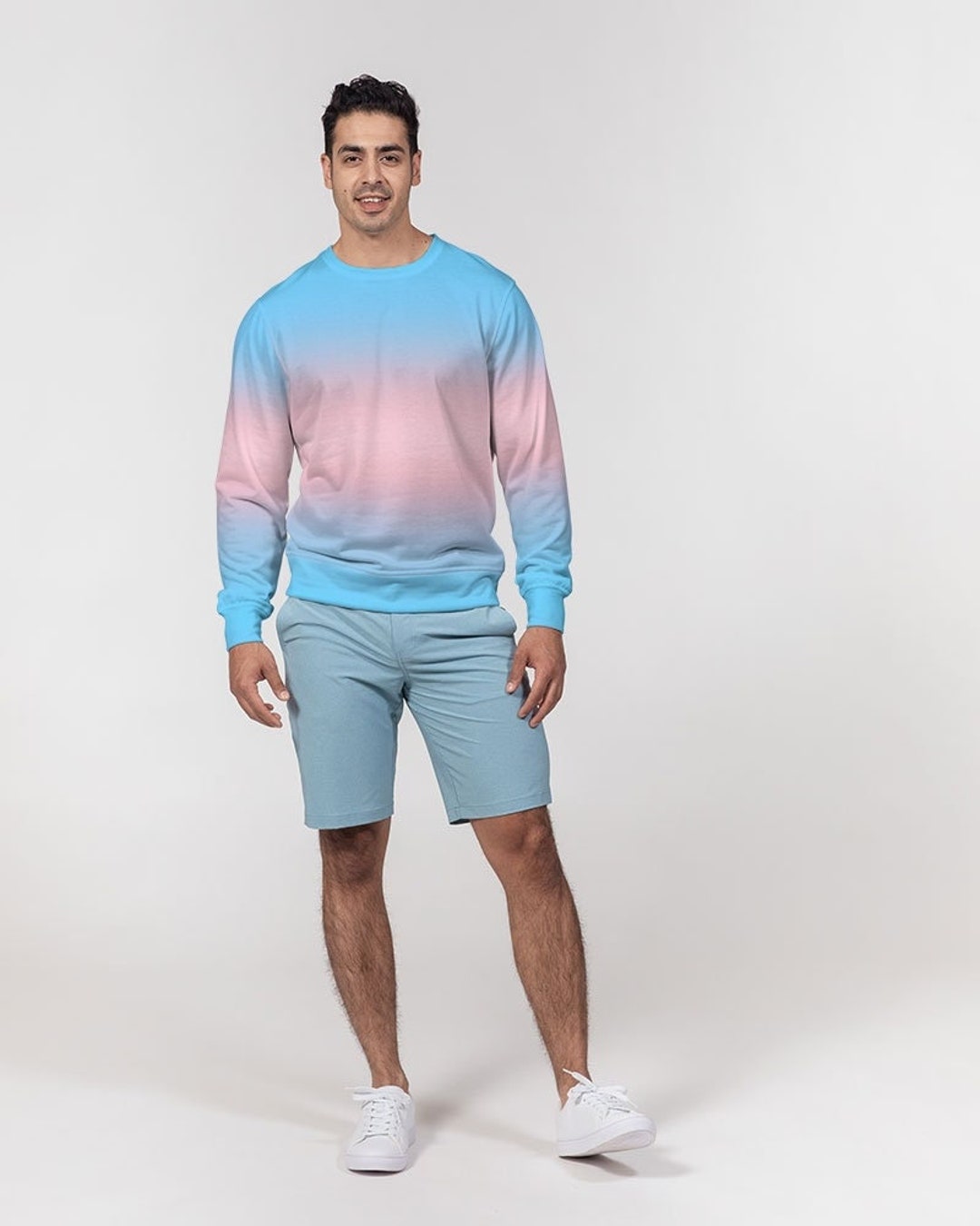 Transgender Pride Flag Ombré Pullover Sweater | Trans Flag Ombré ...