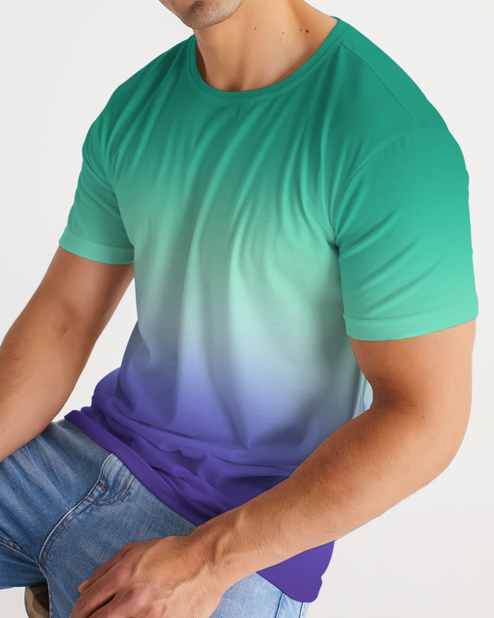 MLM Gay Pride Flag Ombré Men T-shirt | MLM Gay Flag Ombré Men Tee ...