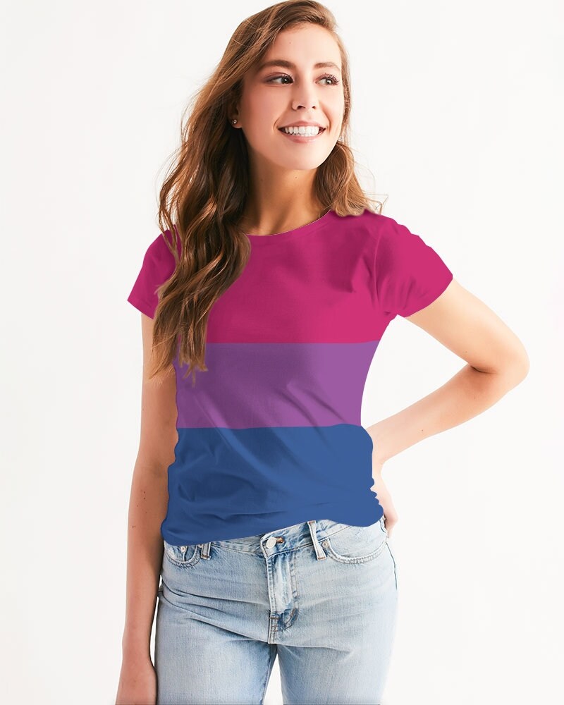 Bisexual Flag Women T Shirt | Bisexual Pride Women T Shirt | LGBTQ+ T ...