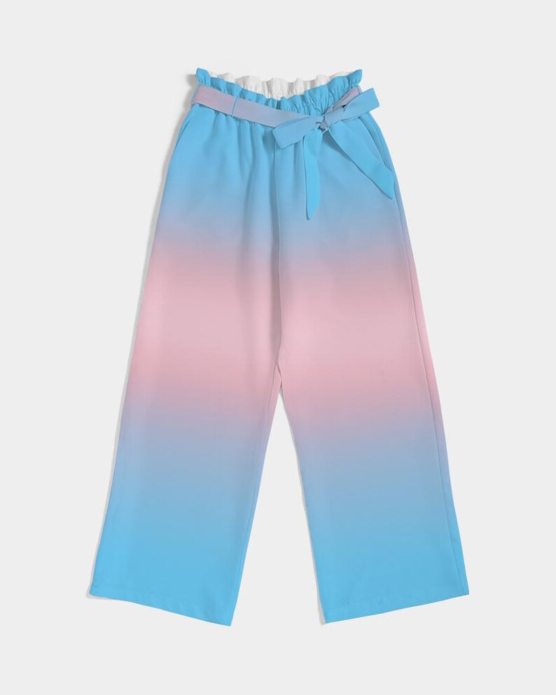 Transgender Ombre Gradient Wide-leg Pants – High-waisted Flowing Pants ...