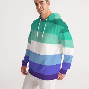 Gay MLM Pride Flag Men Hoodie | LGBTQIA+ Gay MLM Men Hoodie | Gay Pride ...