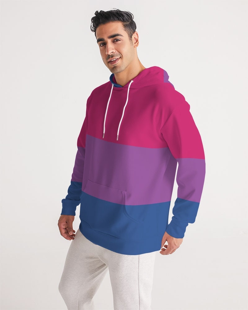 Bisexual Pride Flag Men Hoodie Bisexual LGBTQIA Men Hoodie Bisexual ...