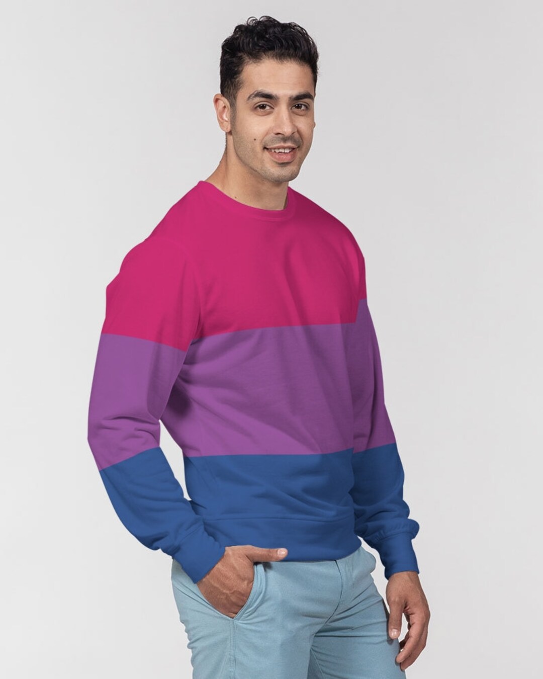 Bisexual Pride Flag Men Pullover Sweater - Etsy