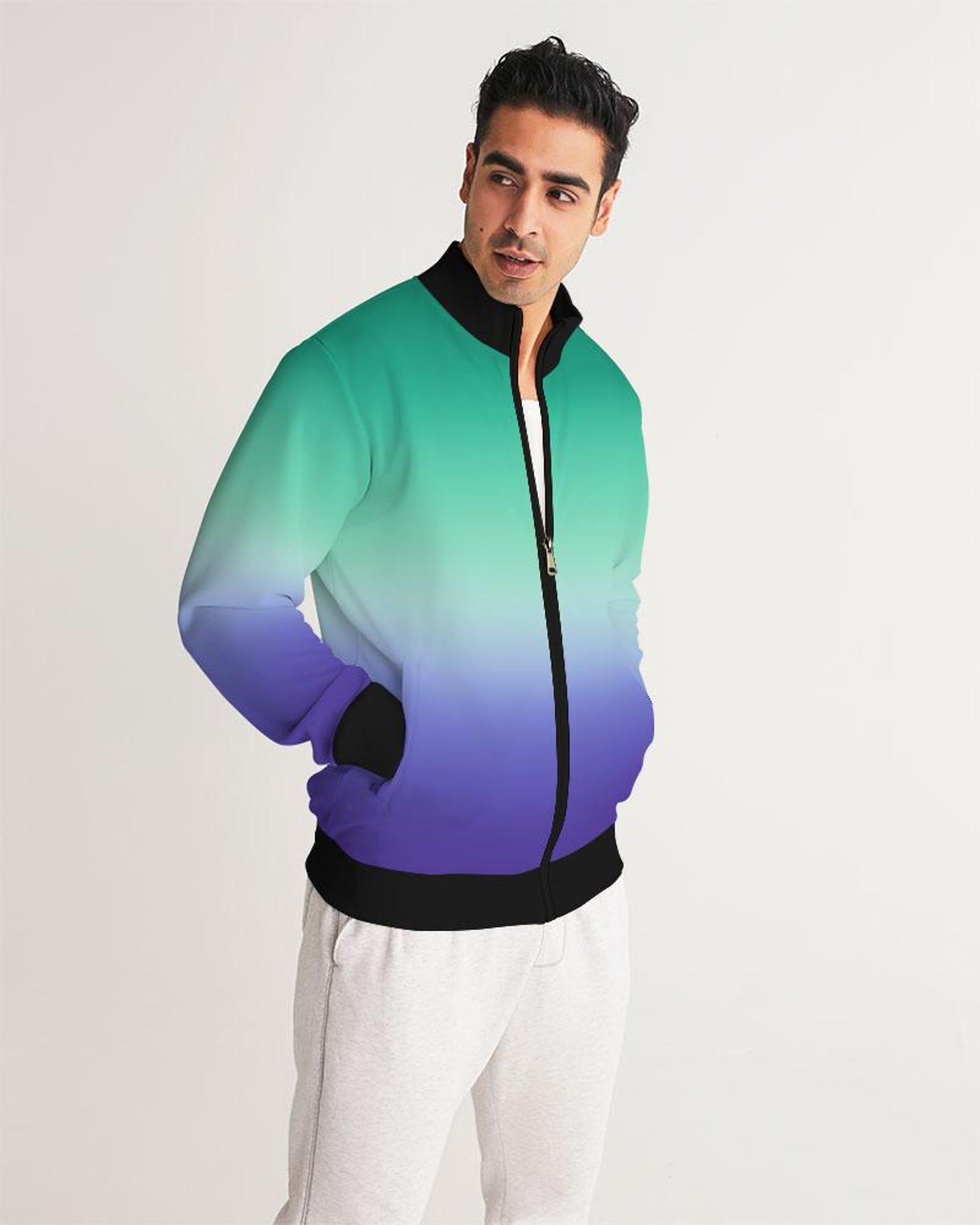 MLM Gay Pride Ombre Track Jacket – LGBTQ+ Pride Zip Jacket | Gay Pride ...