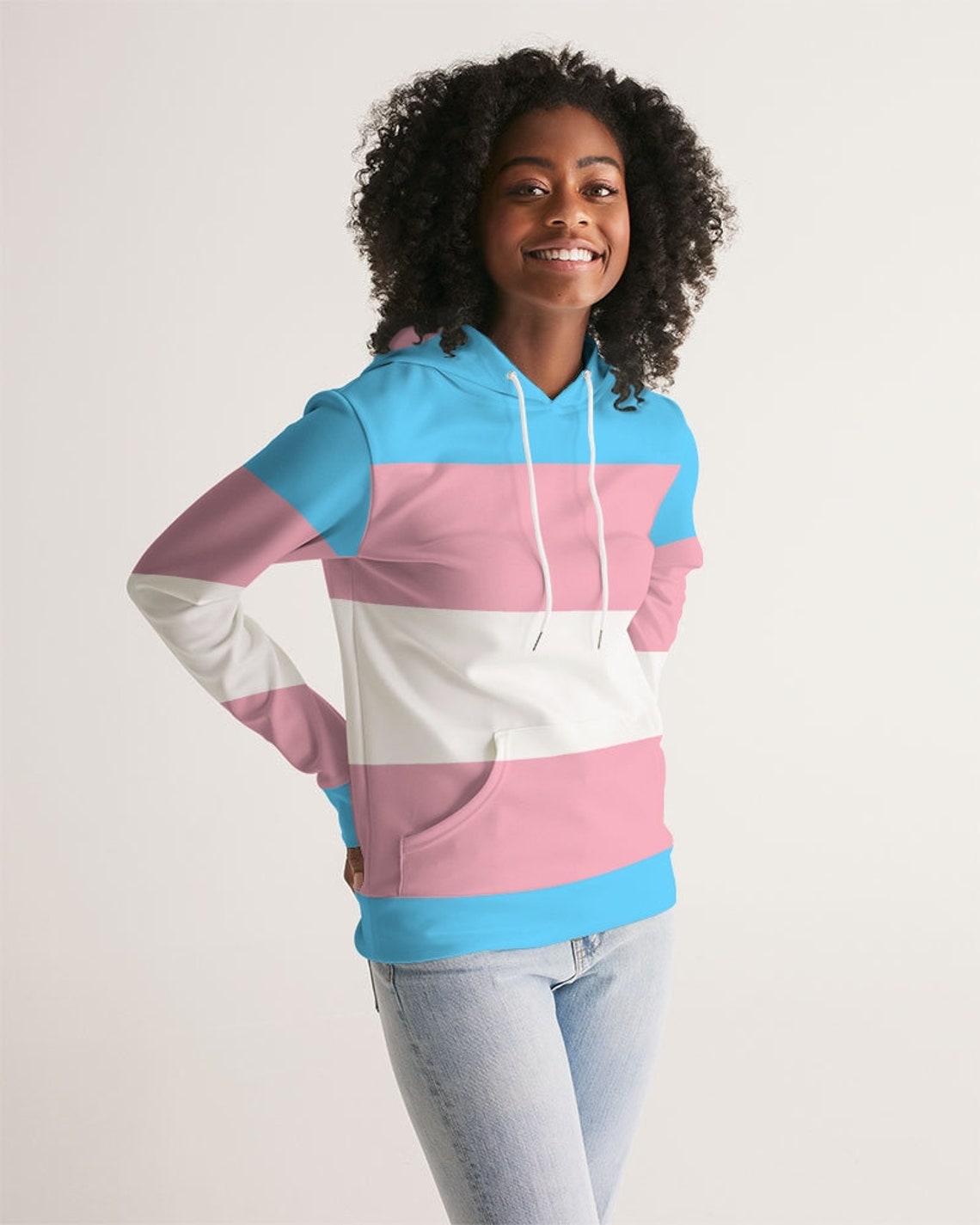 Trans Pride Flag Women Hoodie Lgbtqia Trans Women Hoodie Etsy