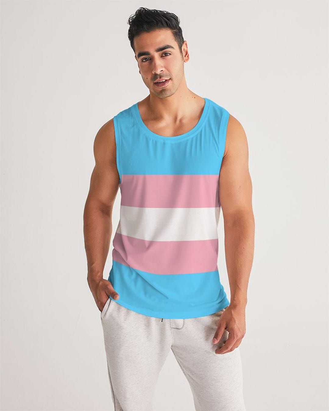 Transgender Flag Tank Top – LGBTQ+ Pride Sleeveless Shirt | Trans Pride ...