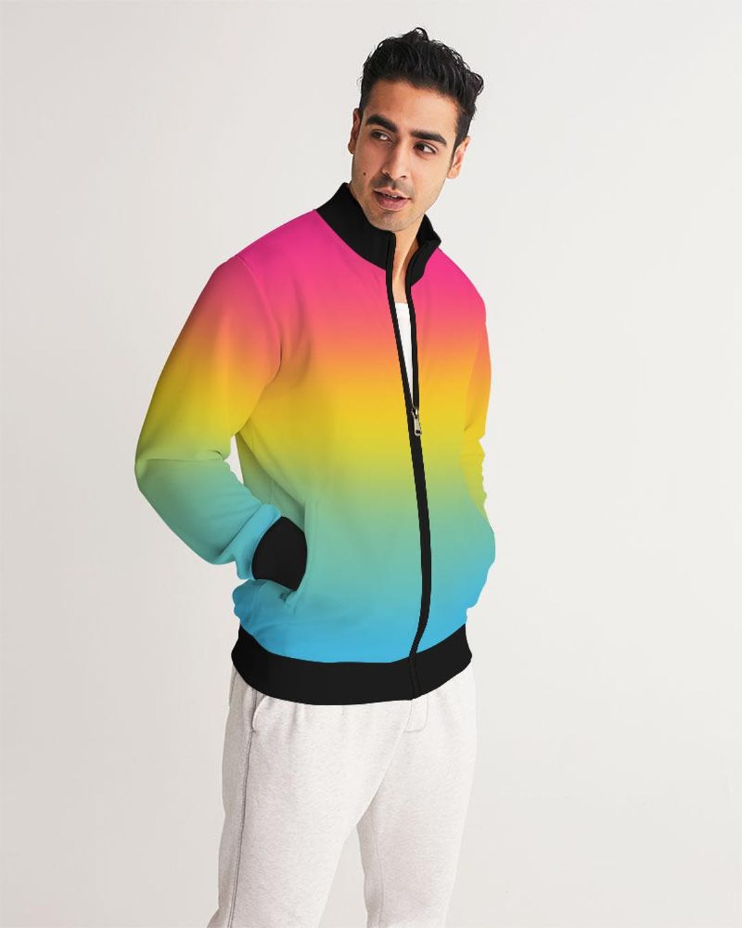 Pansexual Ombre Track Jacket – LGBTQ+ Pride Zip Jacket | Pansexual ...
