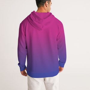 Bisexual Pride Flag Ombré Men Hoodie | Bisexual Flag Ombré Men Hoodie ...