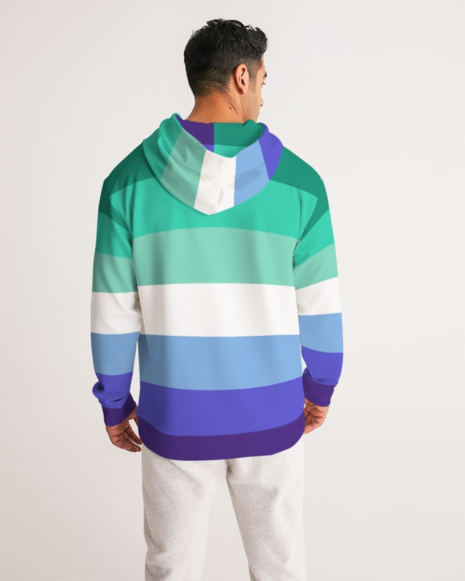 Gay MLM Pride Flag Men Hoodie | LGBTQIA+ Gay MLM Men Hoodie | Gay Pride ...