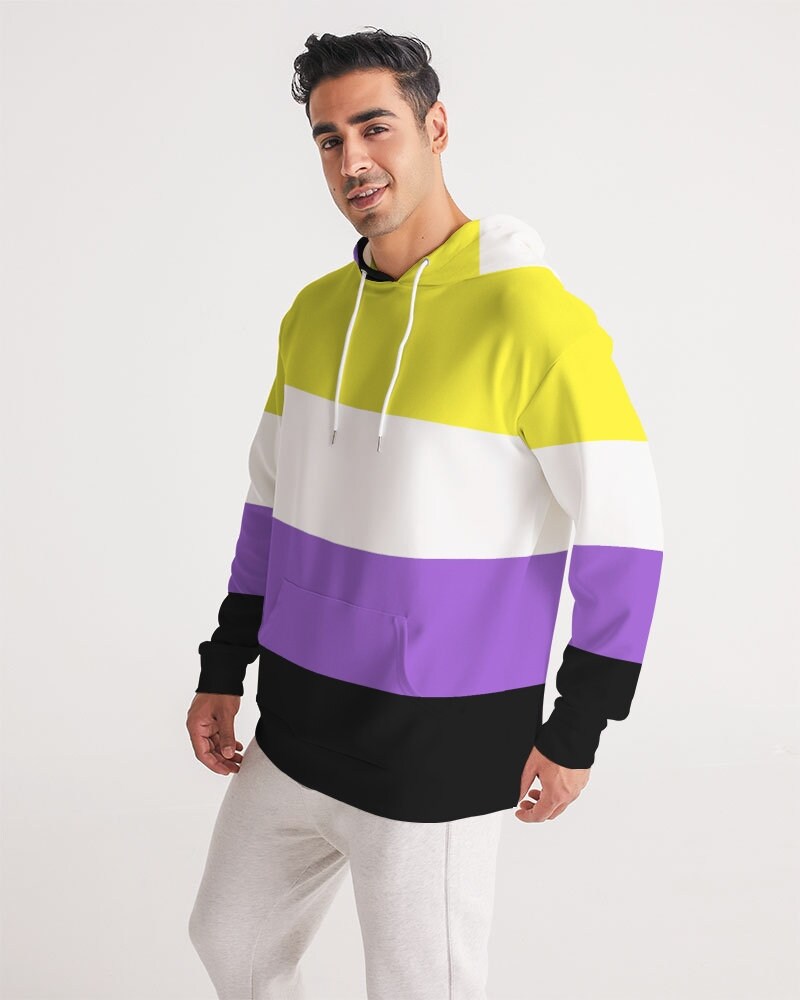 Non Binary Pride Flag Hoodie | Nonbinary Hoodie | Non Binary Flag ...