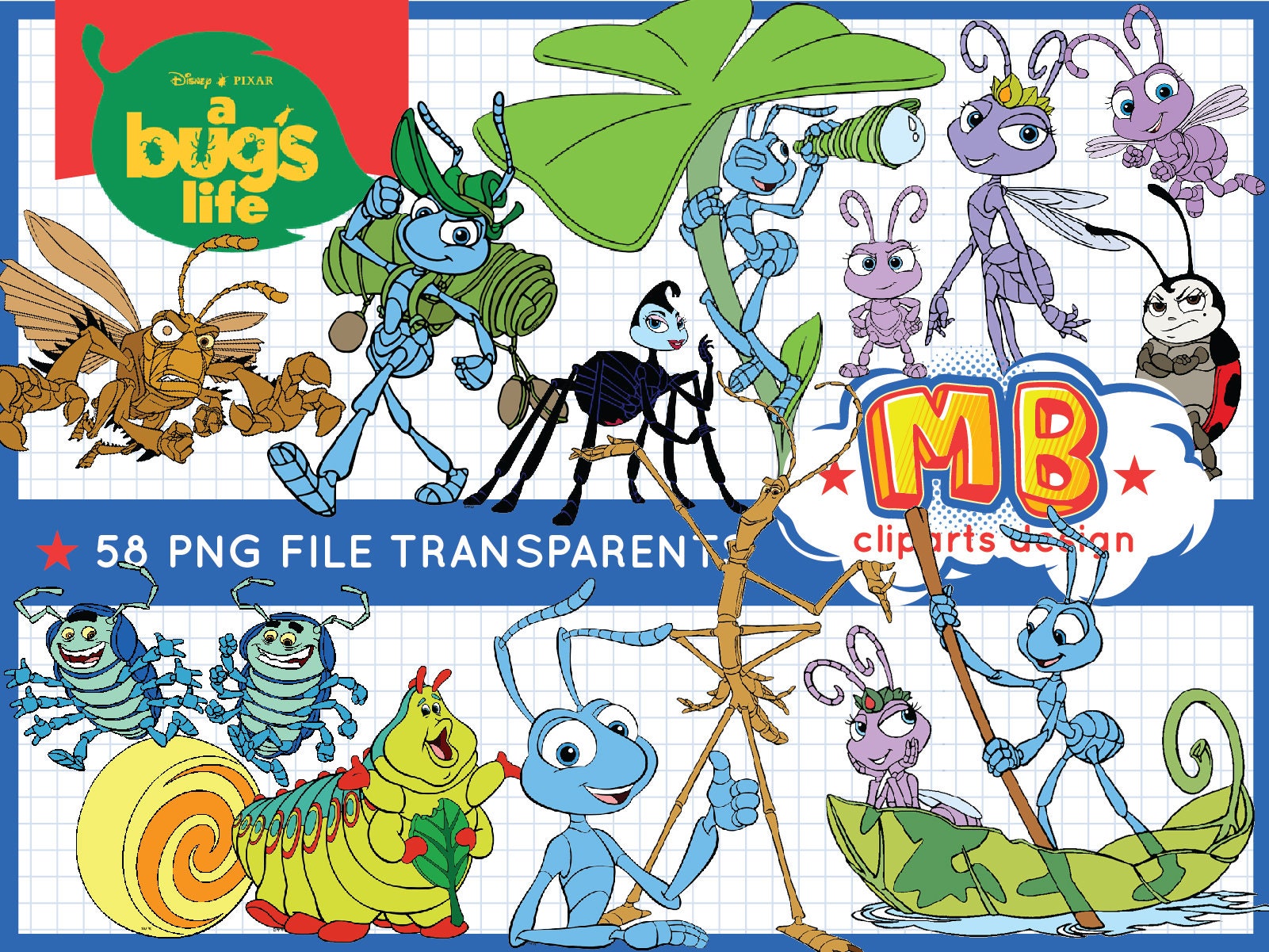 Bugs life images png cliparts Bugs life files transparent | Etsy