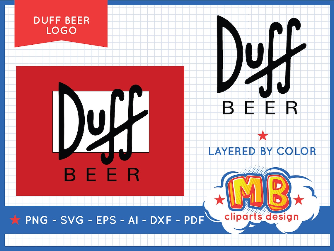 Duff beer Logo Vector SVG/DXF/AI Duff beer Print T-Shirt | Etsy