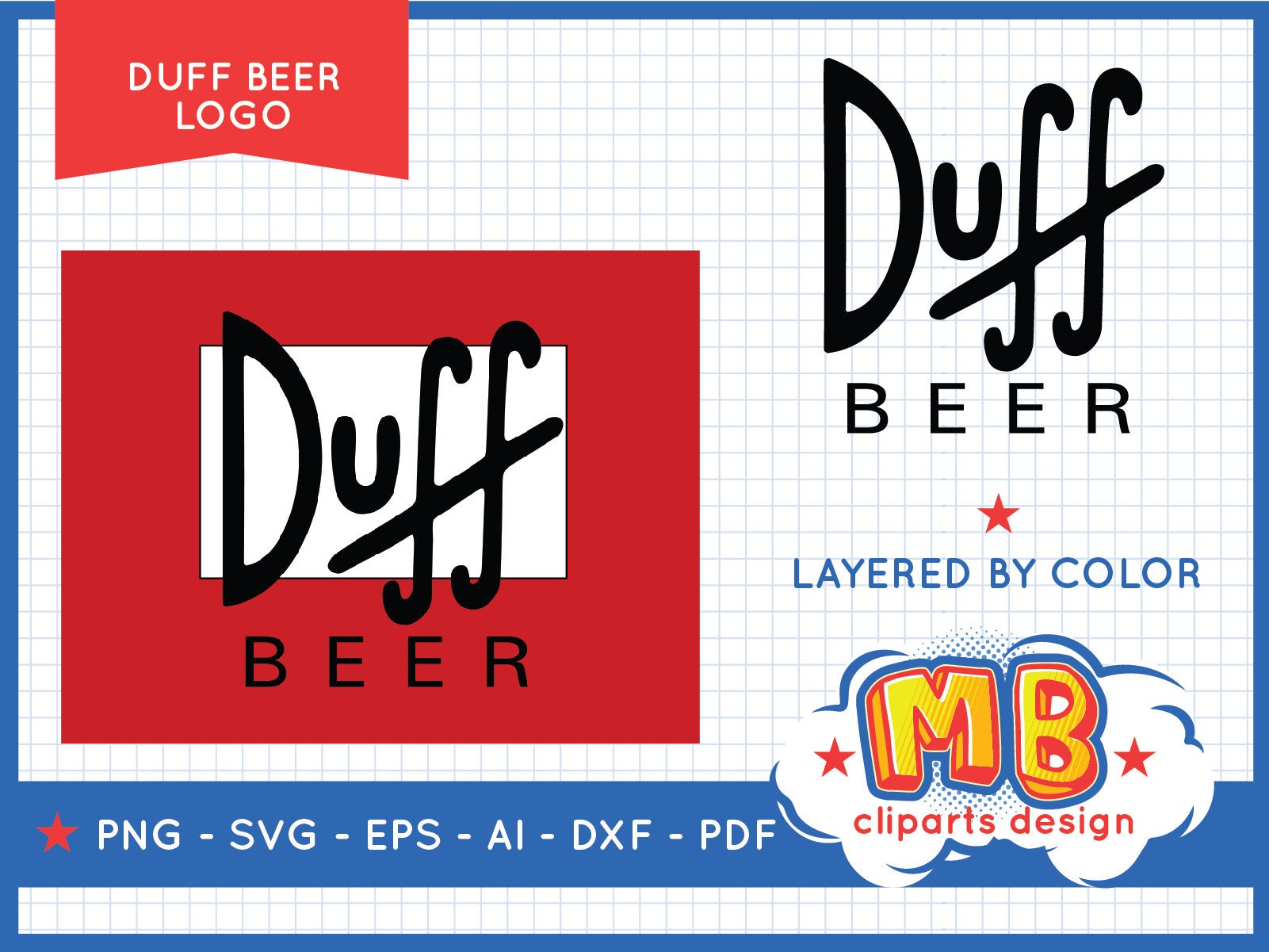 Duff beer Logo Vector SVG/DXF/AI Duff beer Print T-Shirt | Etsy