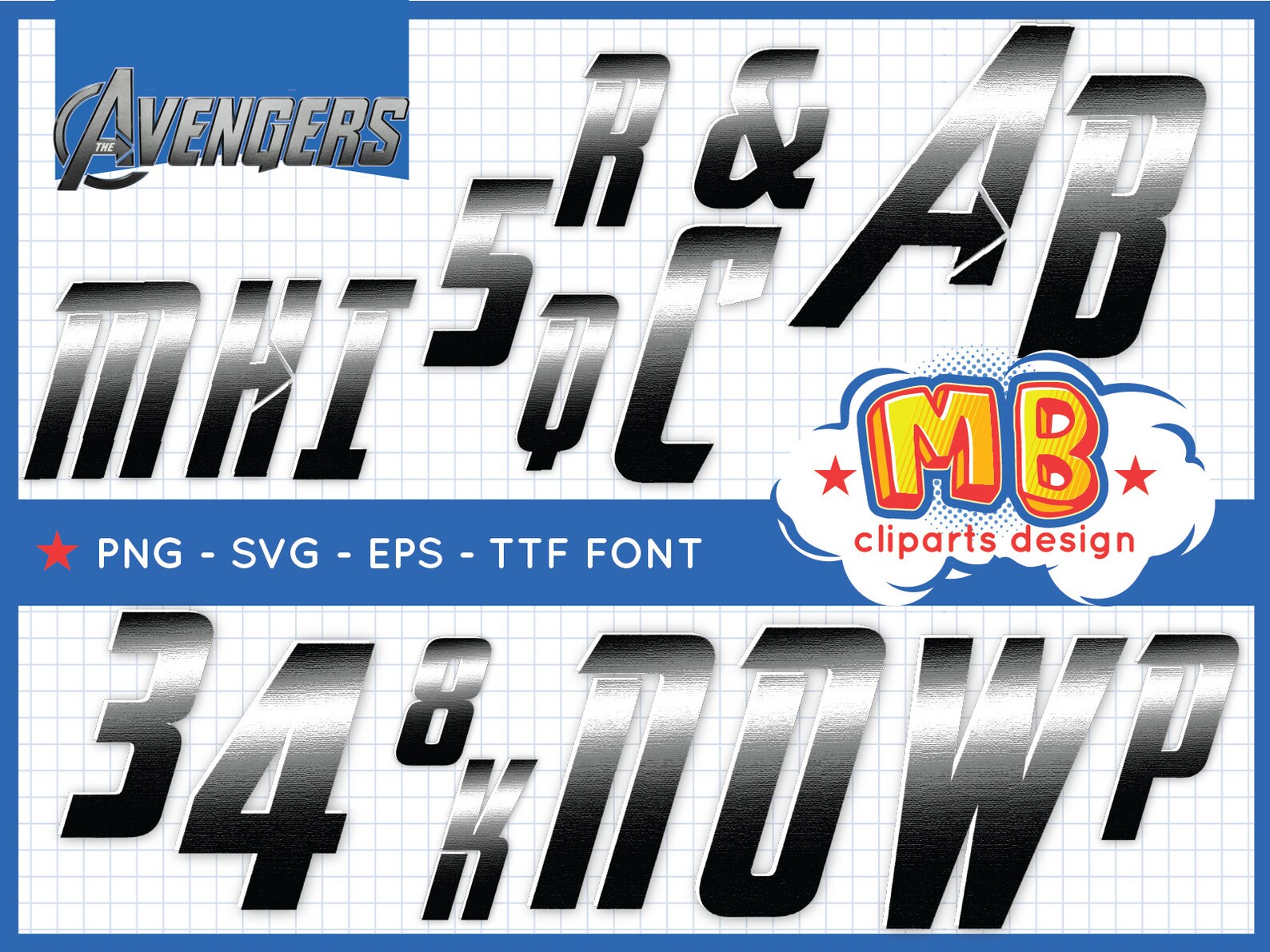 Police D’Écriture Avengers: Typographie Avengers – LMXF