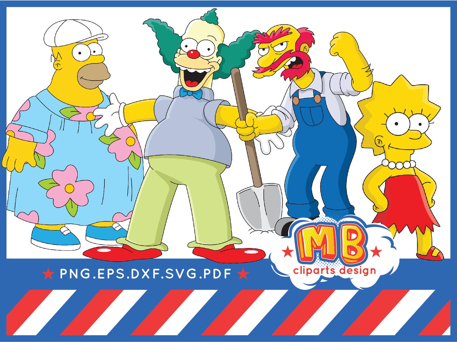 The Simpsons svg 125 svg dxf png eps pdf transparent | Etsy