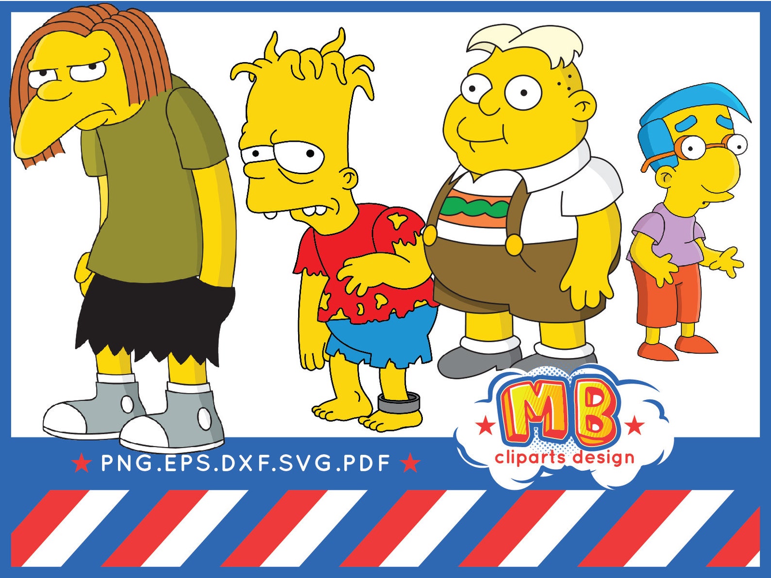 The Simpsons svg 125 svg dxf png eps pdf transparent | Etsy