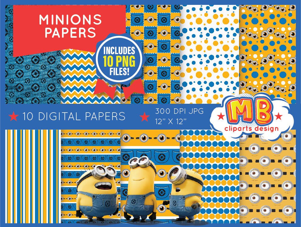 Minions Digital Paper Minions Minions Printable free png | Etsy