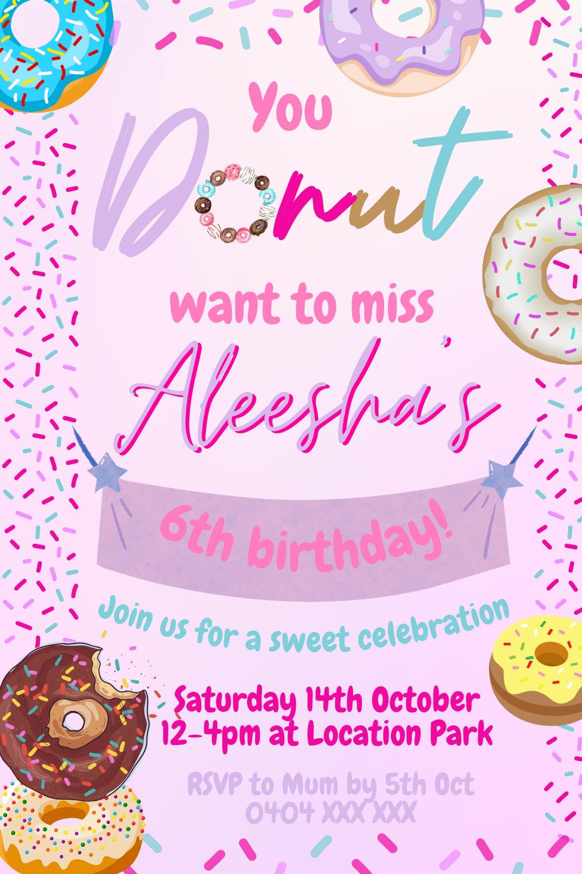 Digital Birthday Invitation Birthday Invites E-invite Digital Invite ...
