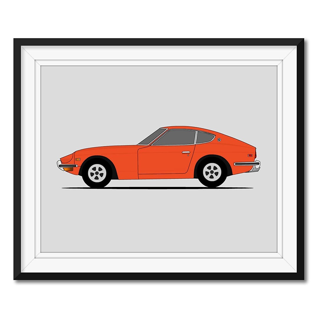 Datsun 240Z 260Z 280Z 1970-1978 side Profile Inspired Car - Etsy