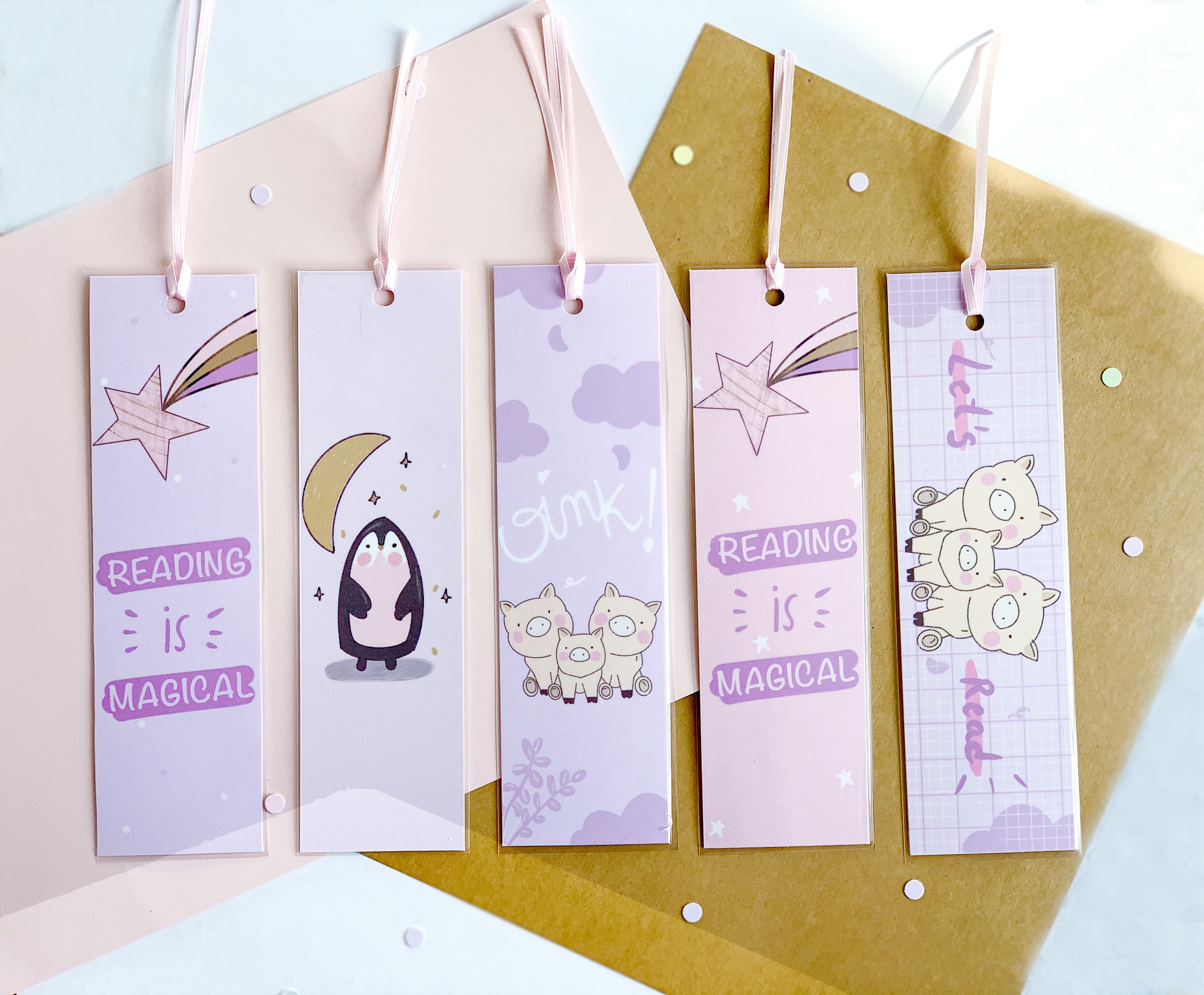 Cute Bookmarks Bundle - Pack of 3 Sale, Page Keeper,book Lover ...