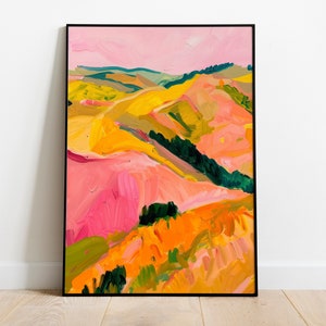 ABSTRACT LANDSCAPE Modern Oil Painting Wall Art Printable Digital ...