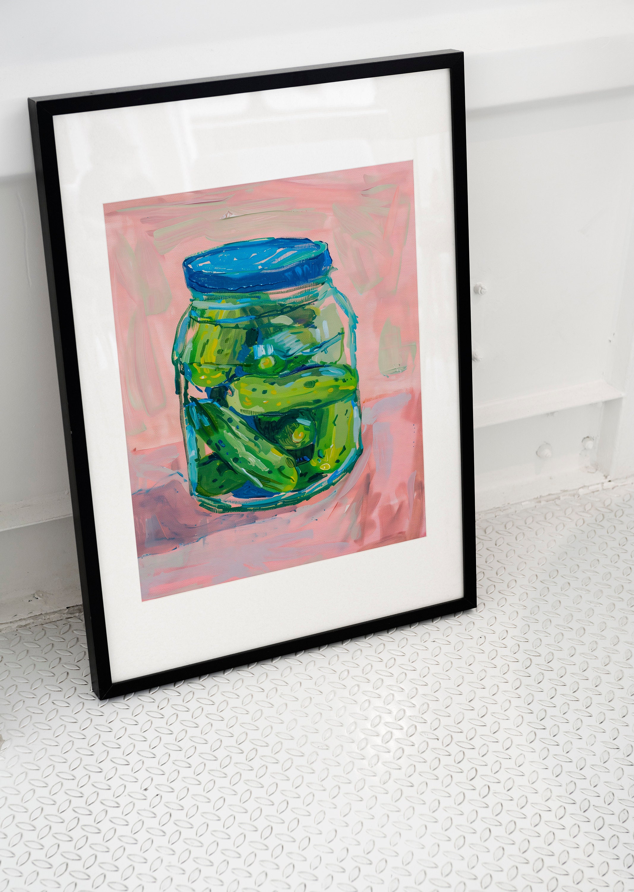 PICKLES | Modern Oil Painting | Wall Art | Printable Digital Download ...