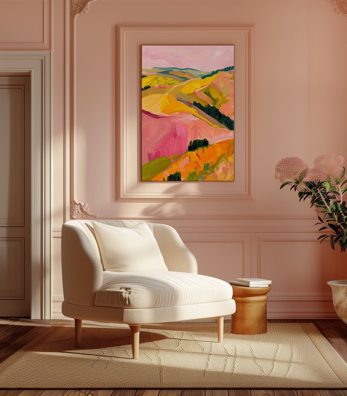 ABSTRACT LANDSCAPE Modern Oil Painting Wall Art Printable Digital ...