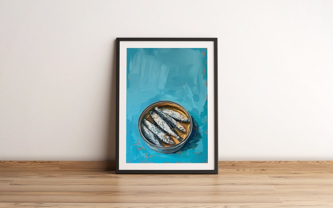 ANCHOVY | Modern Oil Painting | Wall Art | Printable Digital Download ...