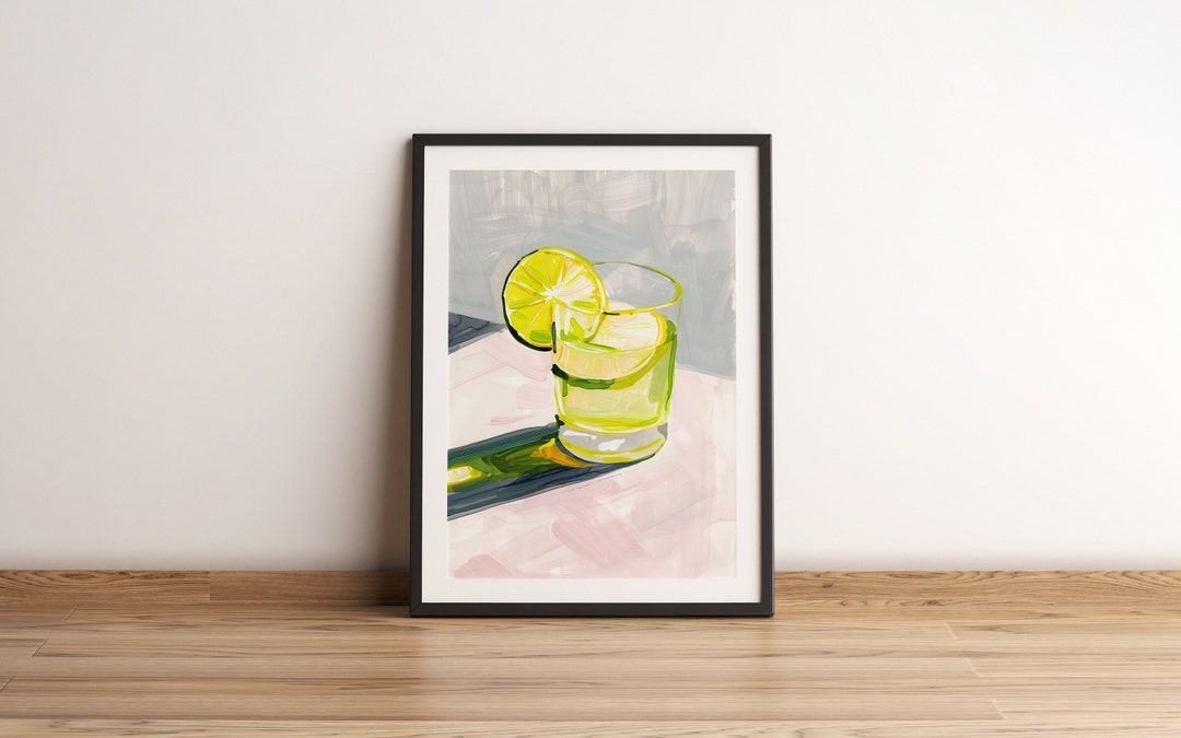 MOJITO COCKTAIL | Modern Painting | Wall Art | Printable Digital ...