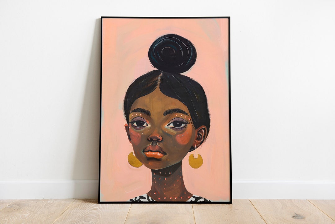 WOMAN IN PINK Portrait Painting, Contemporary Oil Painting, Printable ...