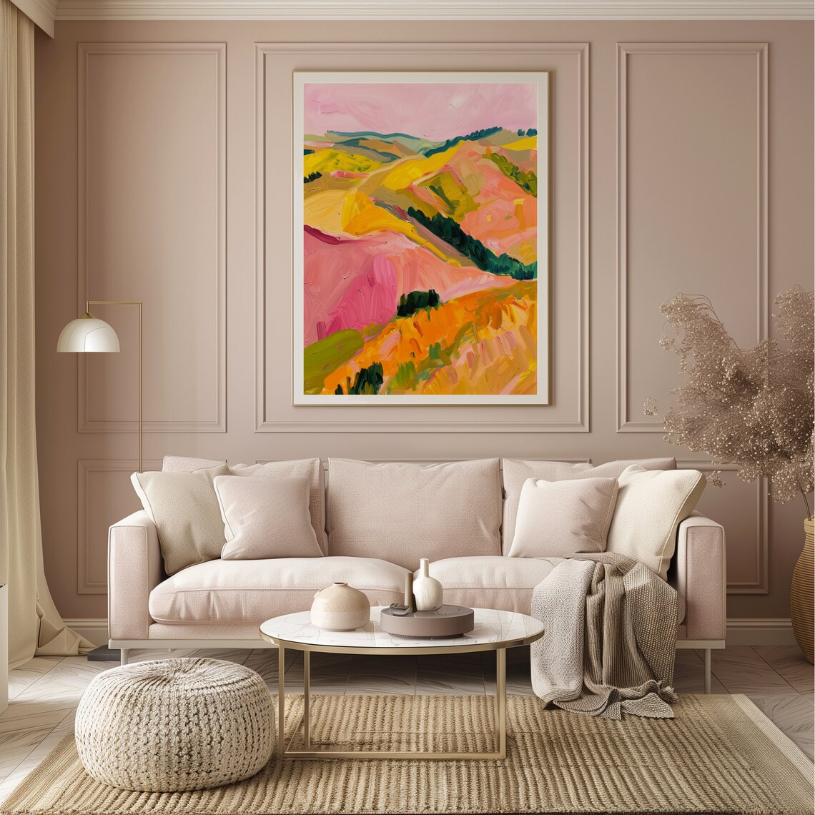 ABSTRACT LANDSCAPE Modern Oil Painting Wall Art Printable Digital ...