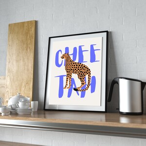 CHEETAH | Modern Illustration Wall Art | Printable Digital Download ...