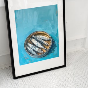 ANCHOVY | Modern Oil Painting | Wall Art | Printable Digital Download ...