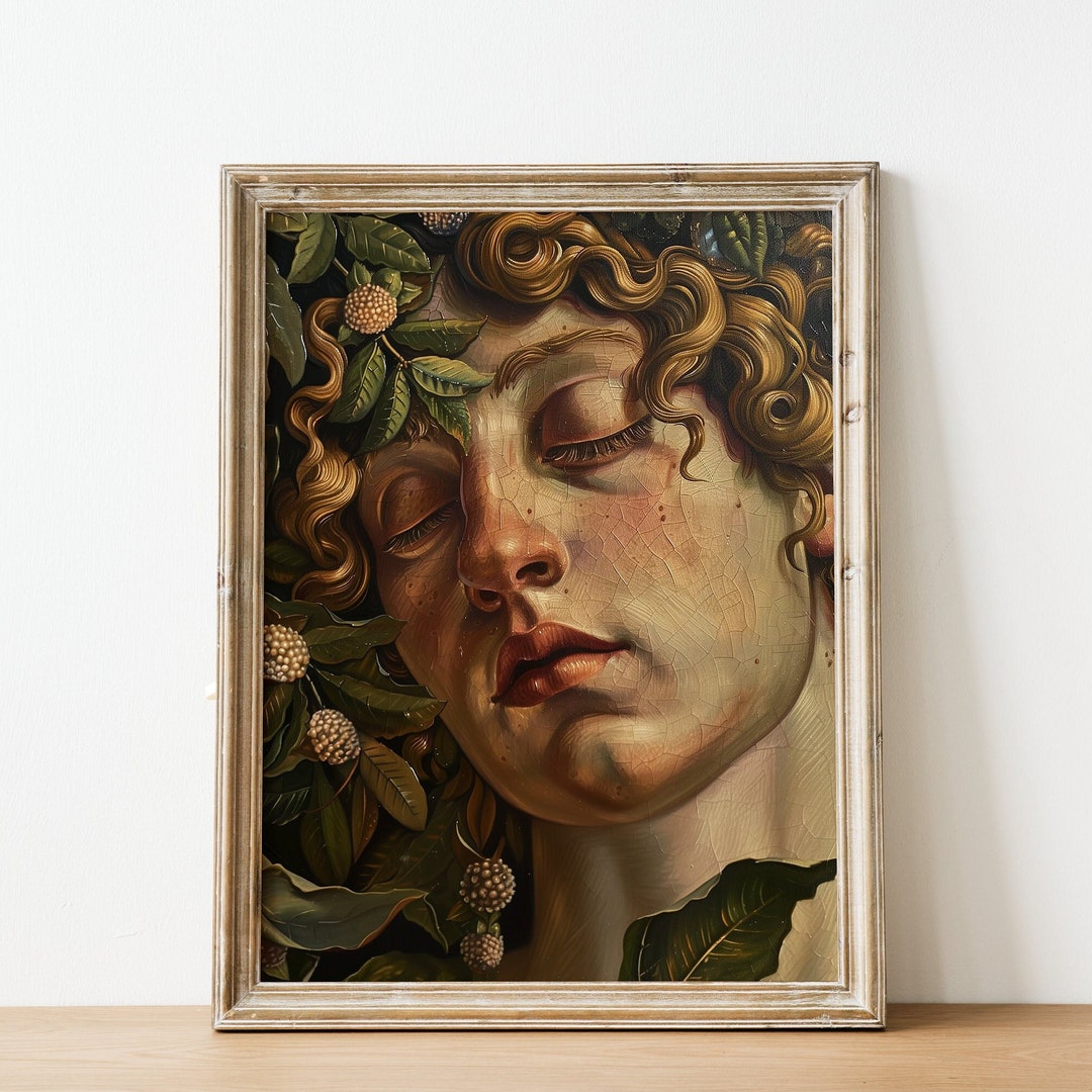 YOUNG DIONYSUS | Neo Renaissance Oil Painting | Portrait | Vintage Wall ...