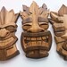 So Fun Tiki Mask Set 3 Piece Wood Tiki Bar Decor Statue - Etsy