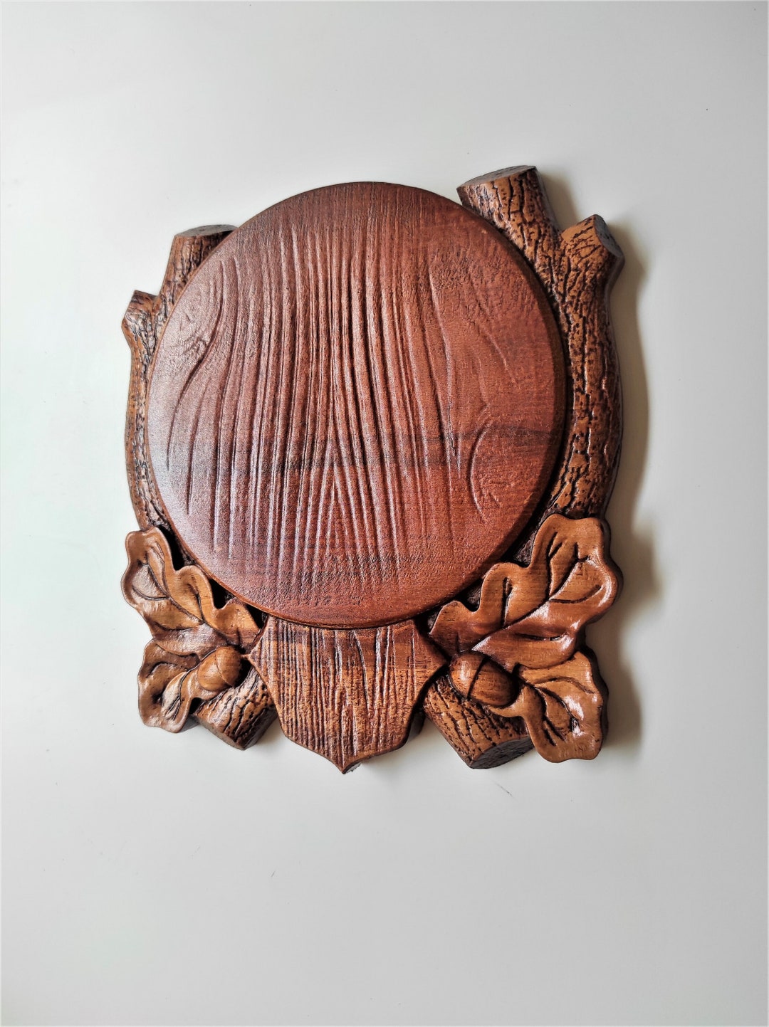 Wooden Trophy Shield Plaque Antler Plaque European Deer Skull Mounting ...